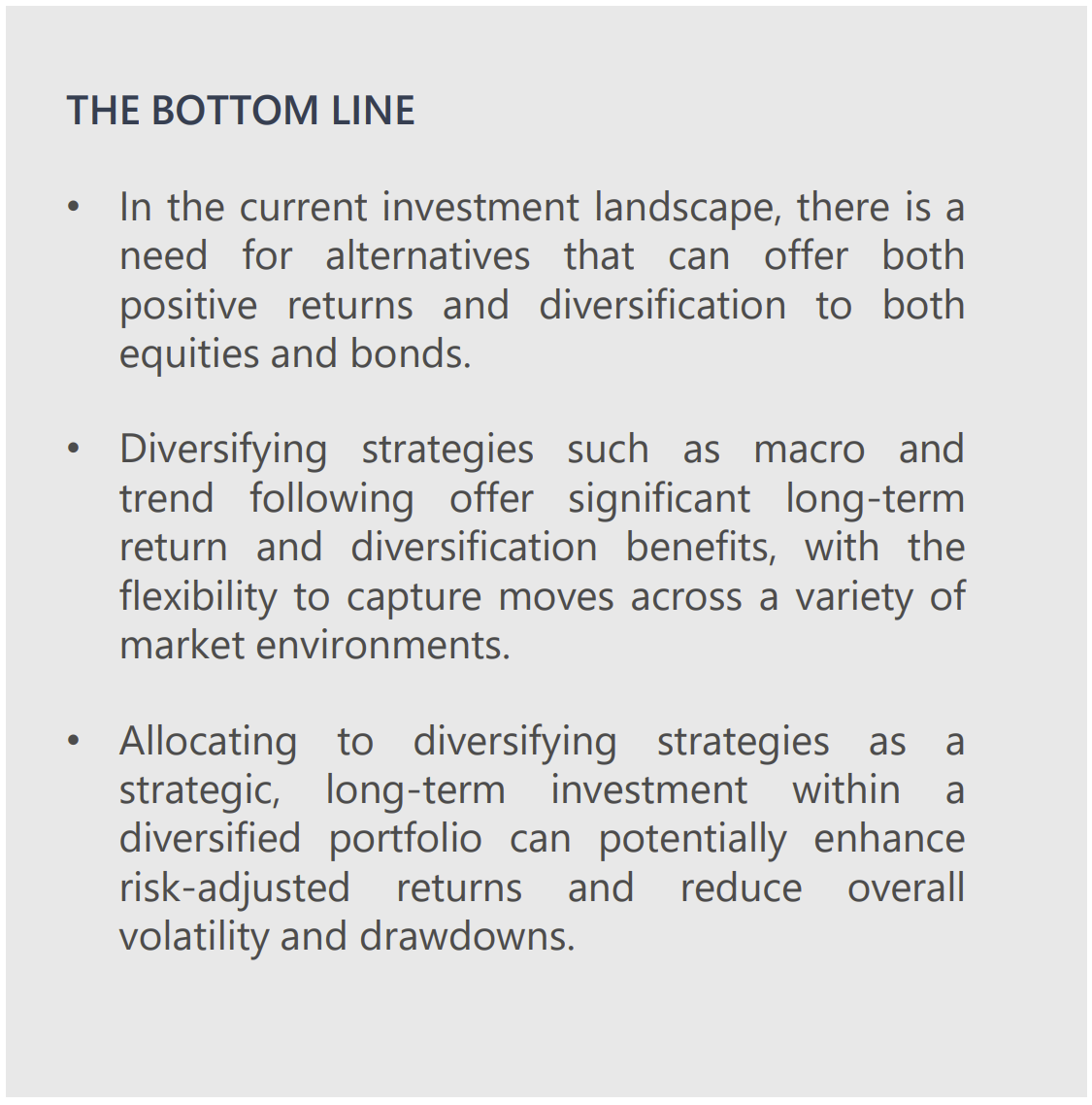 The Benefits of Non-Correlated Alpha – Graham Capital Management
